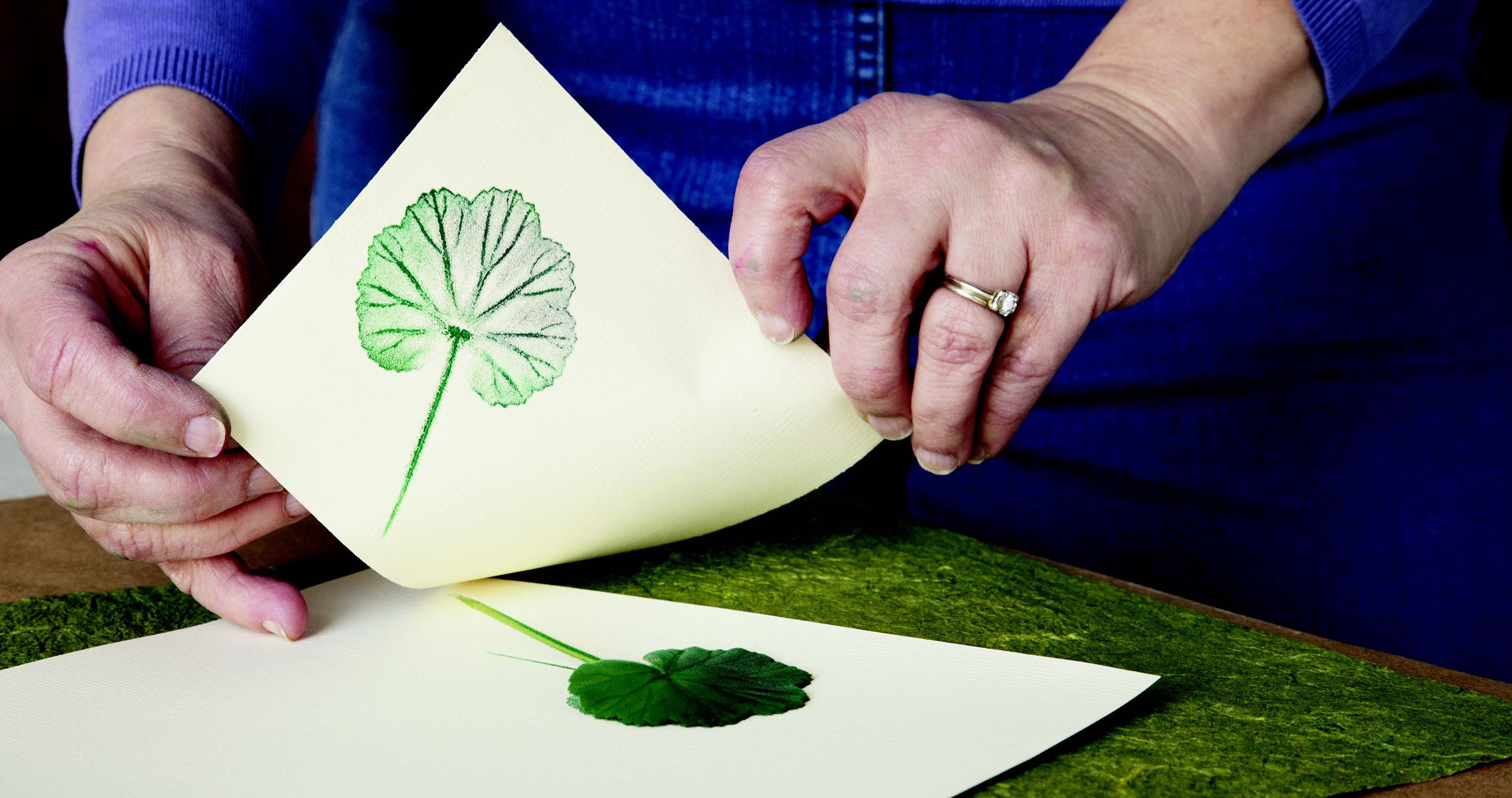Hand Printing From Nature Printing With Ink Pads And Felt Markers